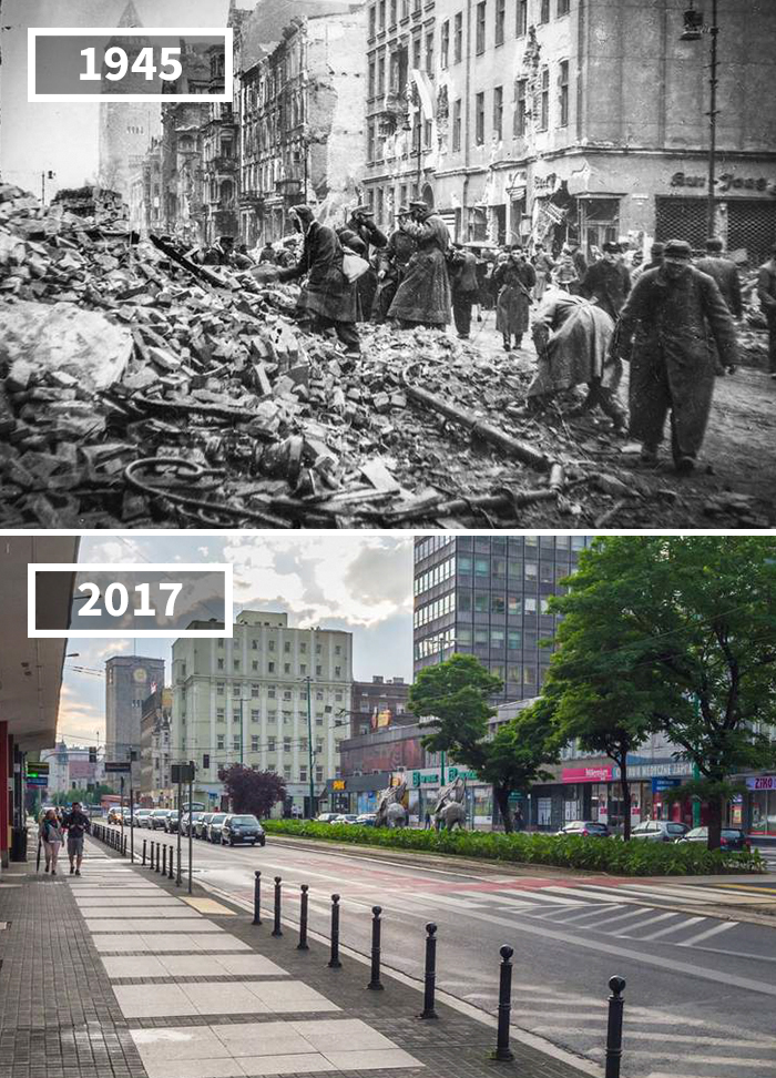 These photo's were taken 100 years apart and it's crazy how much the ...