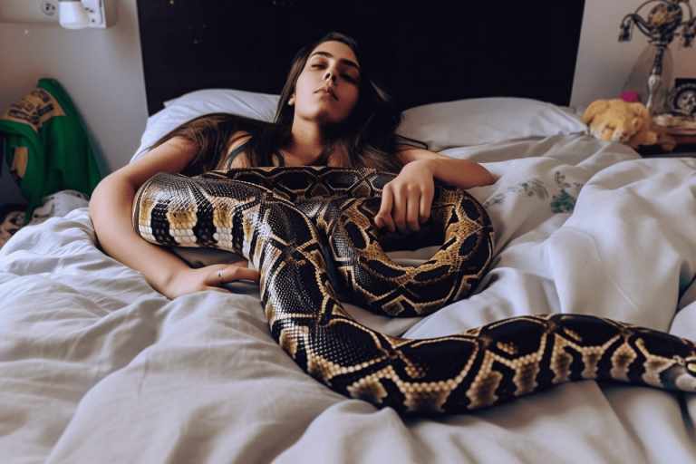 Woman Thought She Could Sleep Safely With Her Pet Python Every Night, Until The Vet Showed Her ...