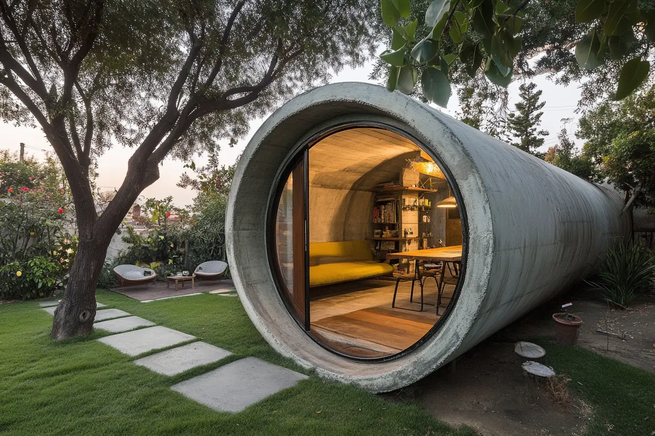 This 75-Year-Old Man Lives Almost All His Life in This Cement Pipe House