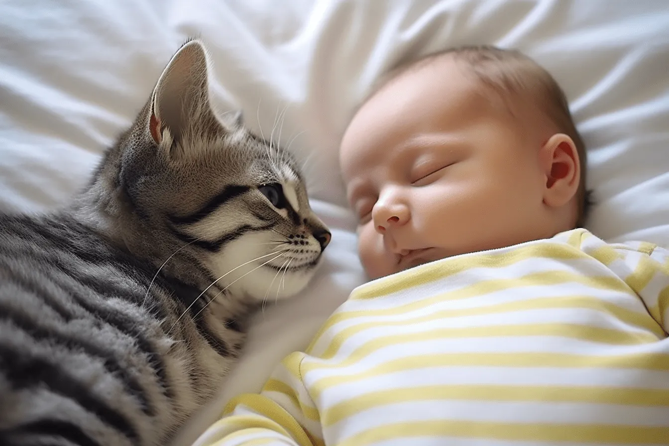 Cat Guarding Baby Every Night - When Parents Sees It, They Bursts Into ...