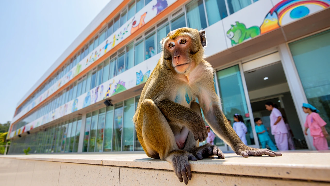 Monkey Visits Children’s Hospital Every Day – The Reason Why Will Melt ...