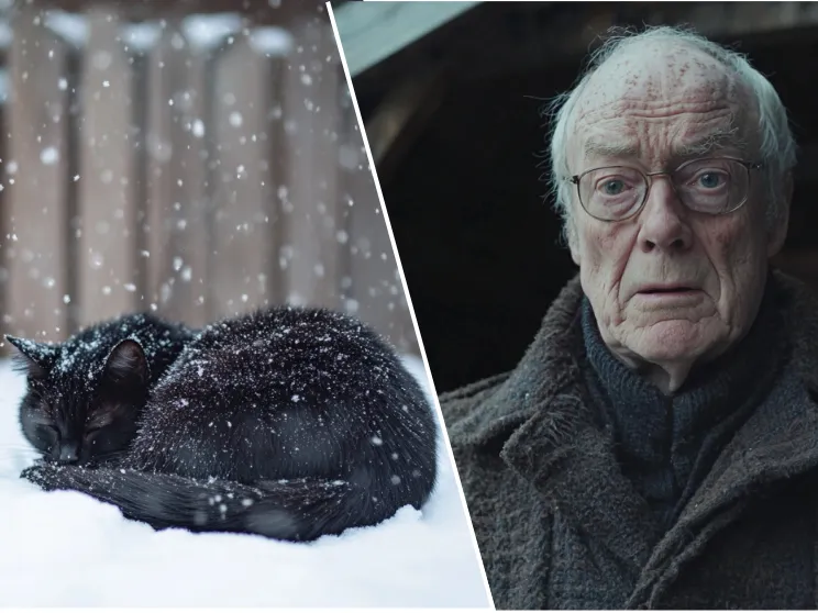 Man Finds A Cat on the Brink of Freezing—But What It Was Hiding Under ...