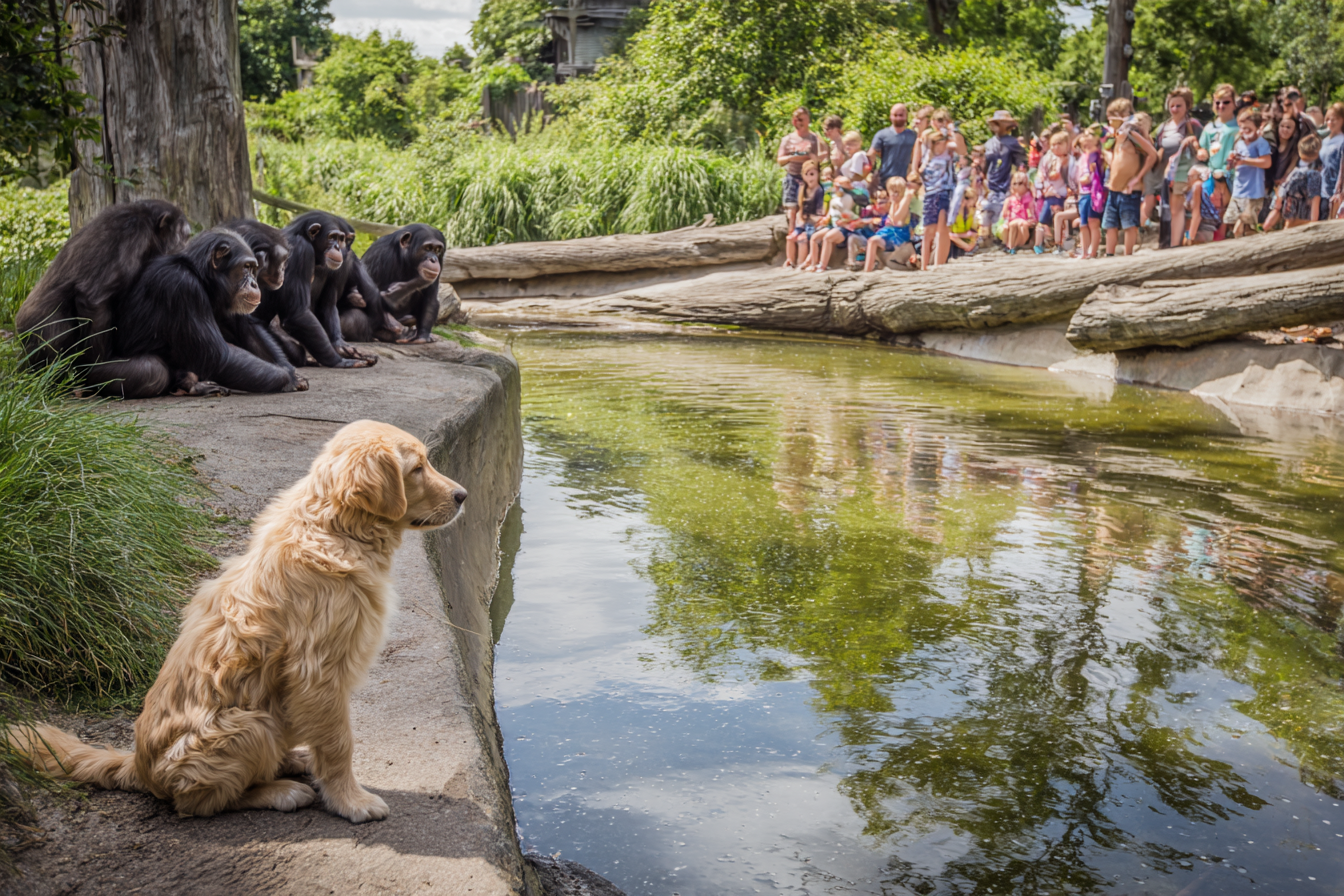 Puppy Slips Into Chimp Enclosure – What Zookeepers Witness Next Is ...