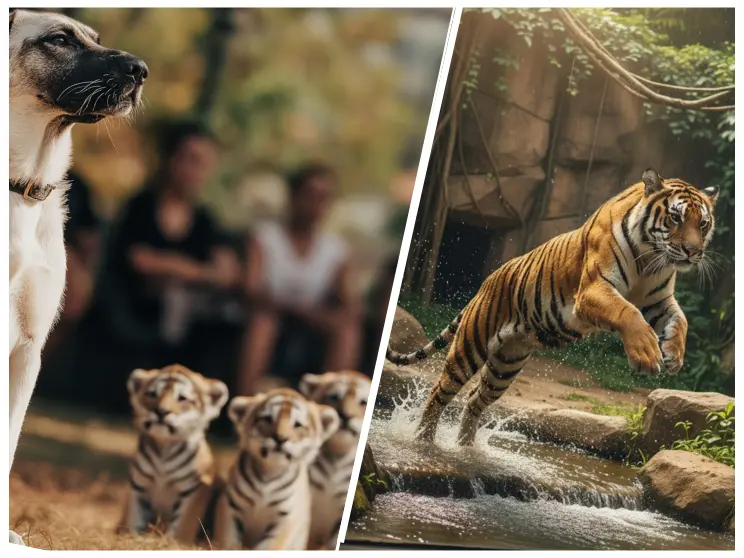 Dog Raises 3 Tiger Cubs – Years Later, Zookeeper Bursts Into Tears When ...