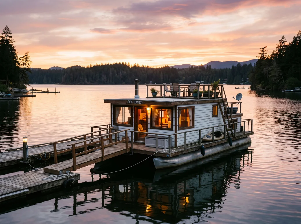 She Ditched the City for a $200k Houseboat, and Now Her Commute is a ...